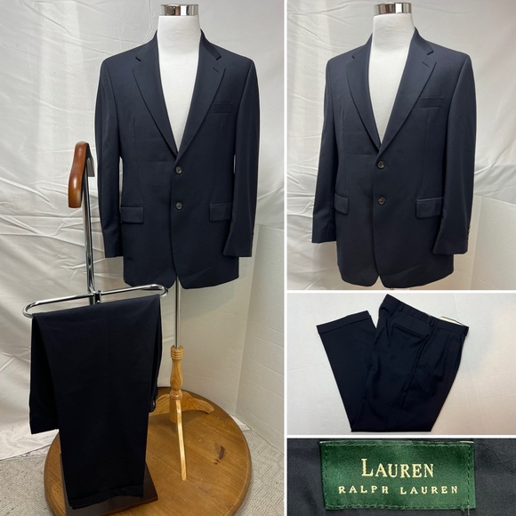 Ralph Lauren | Suits & Blazers | Mens Ralph Lauren Navy Blue 2button 4r Blazer 36x30 Pants ...